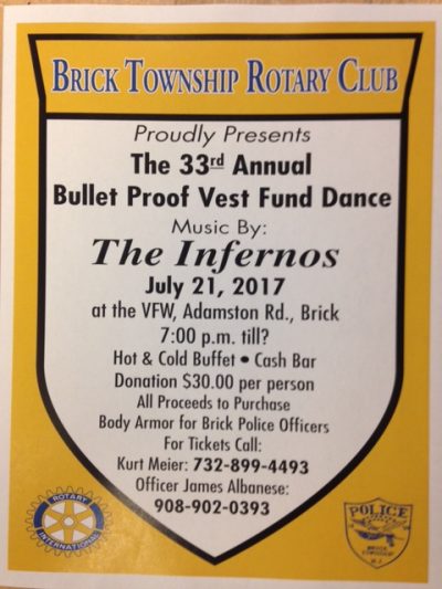 Brick Rotary Vest Fund Dinner – Brick Township Police